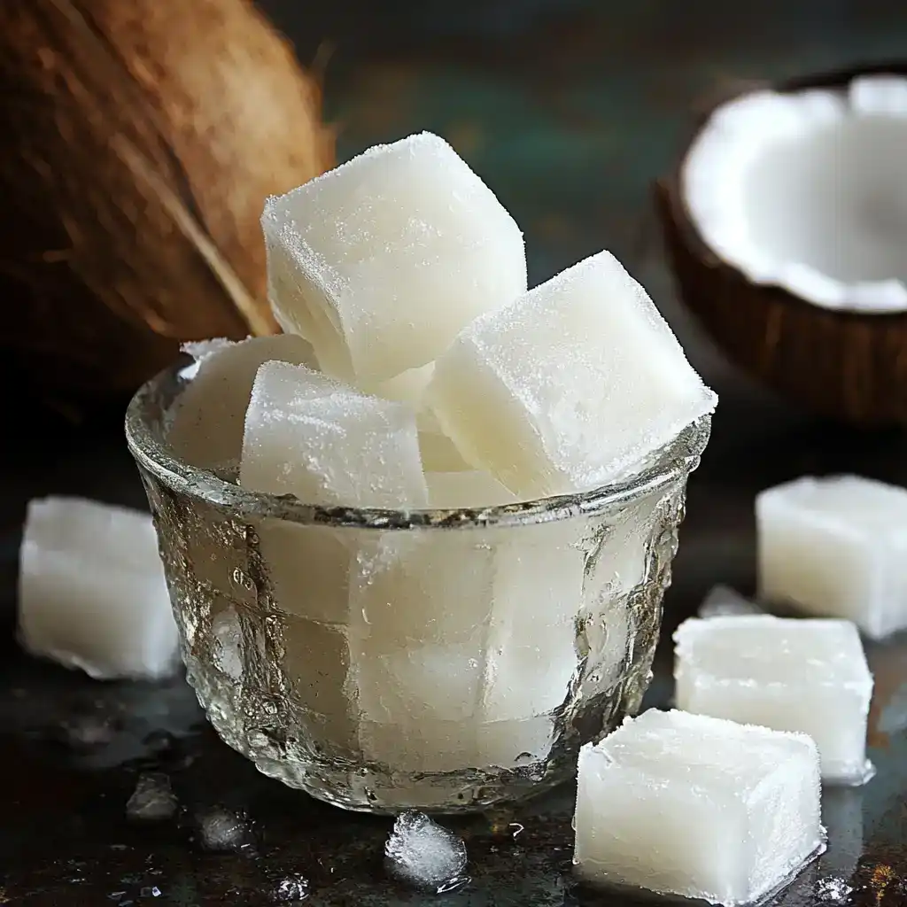 Frozen Coconut Water Cubes Recipe | Waggy Chef